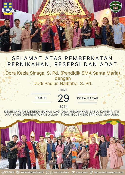 Pemberkatan, Pernikahan, Resepsi Dan Adat